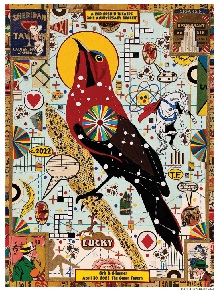 Tony Fitzpatrick 30th Anniversary Poster – A Red Orchid Theatre